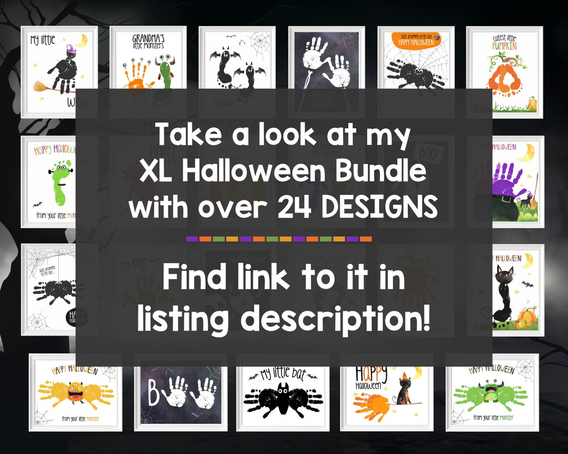 Pumpkin Halloween Handprint Craft DIY Craft for Kids Art - Etsy