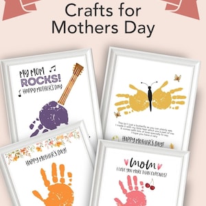 Printable Mothers Day Handprint Craft for Kids, Mom Gift From Kids ...