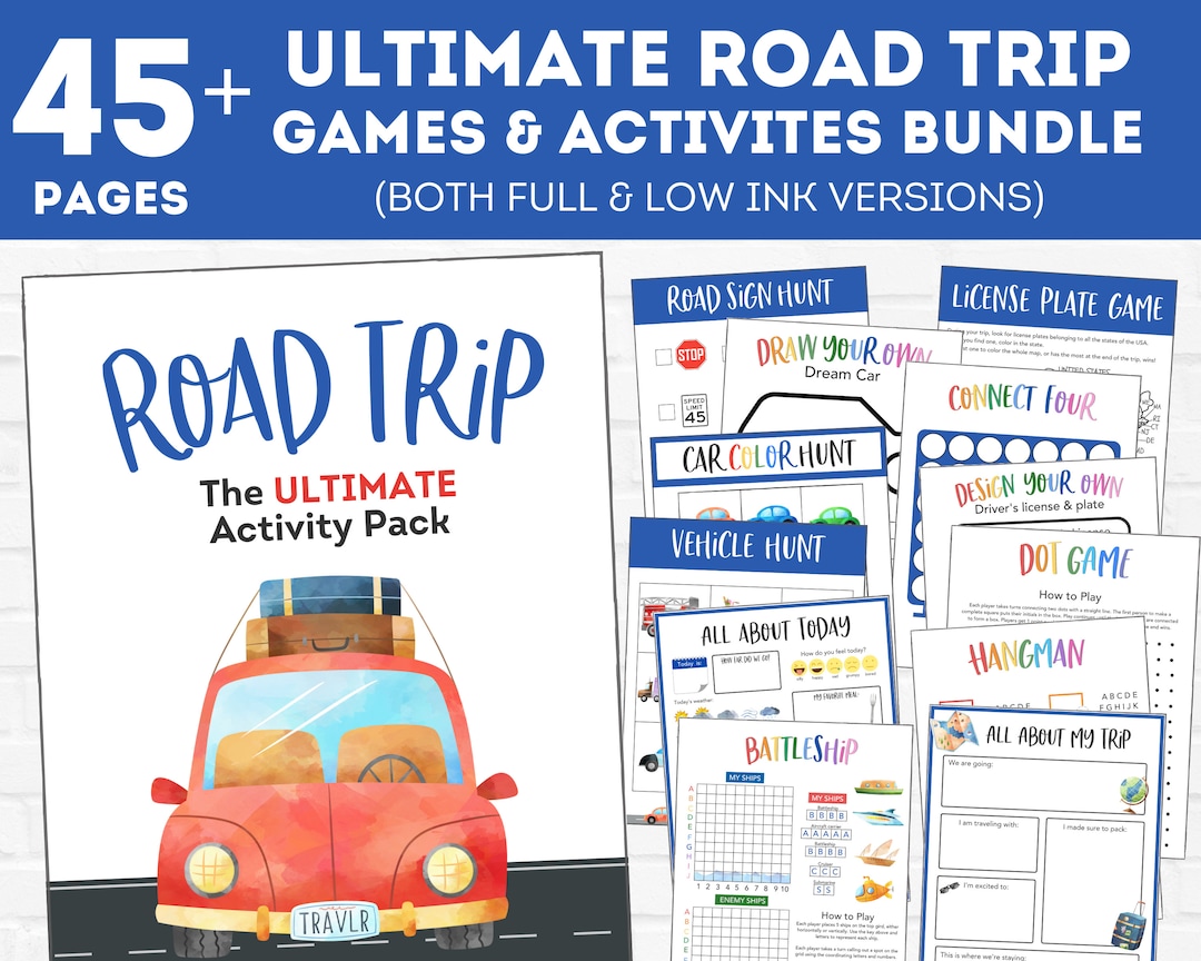 Kids Road Trip Games Printable, Family Road Trip Planner, Family ...