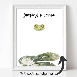 Jumping Into Spring Frog Handprint Activity, Preschool or Toddler ...