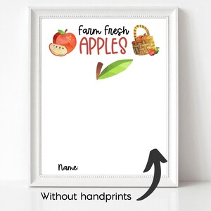 Farm Fresh Apples Handprint Craft Printable, Fall Apple Art Activity ...