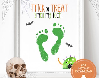 Witch Halloween Handprint Craft, DIY Craft for Kids Art, Halloween ...