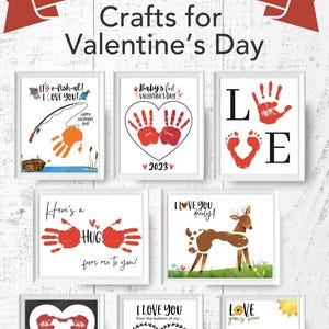 Printable Handprint Art for Kids, Valentine Preschool Activities ...