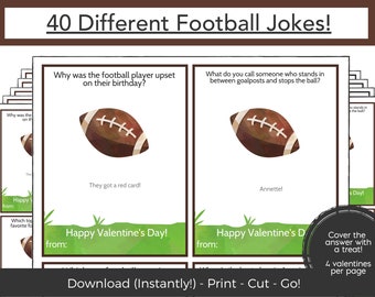 Football Valentine Cards | Etsy