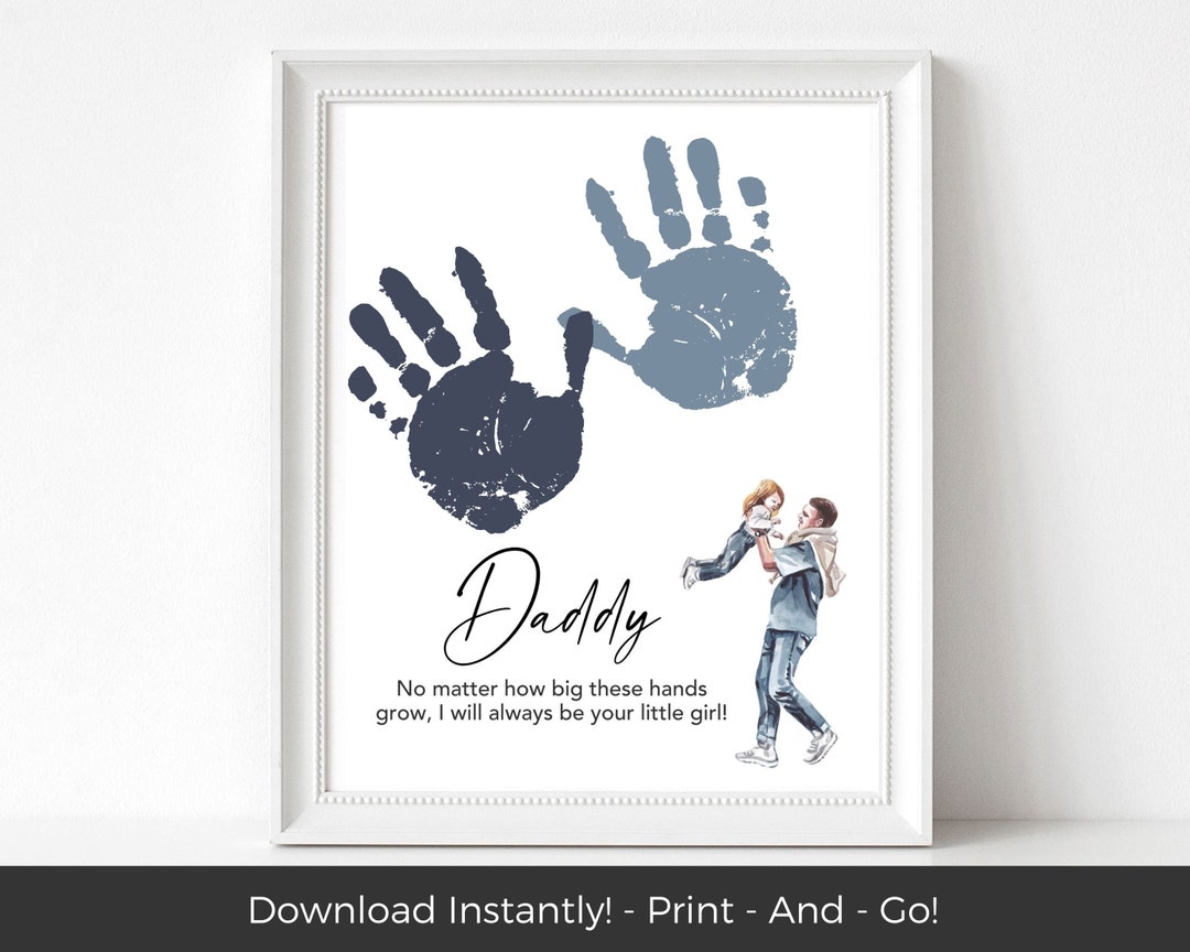 Fathers Day Handprint Printable, Poem for Fathers Day Gift From Kids ...