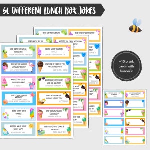 Printable Lunch Box Jokes for Kids, Lunch Box Notes, Funny Jokes, Back ...
