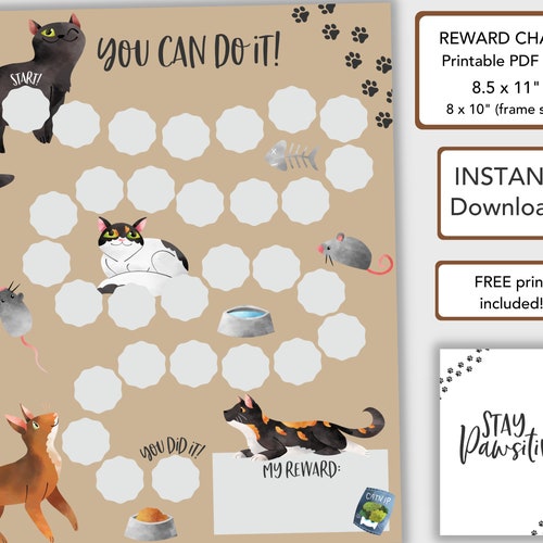 Fox Reward Chart for Kids Behavior Chart Printable Chore - Etsy