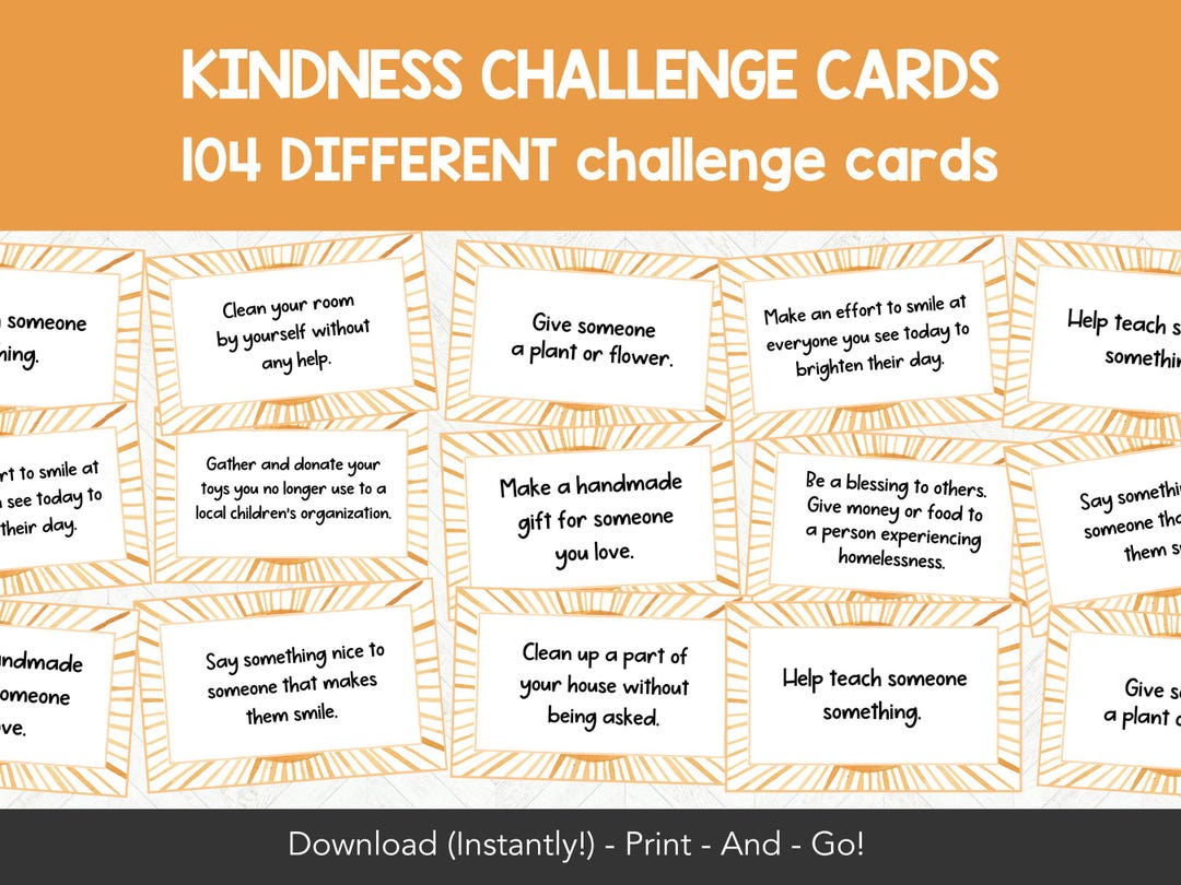 Kindness Cards for Kids Printable, Community Service Activities, Random ...
