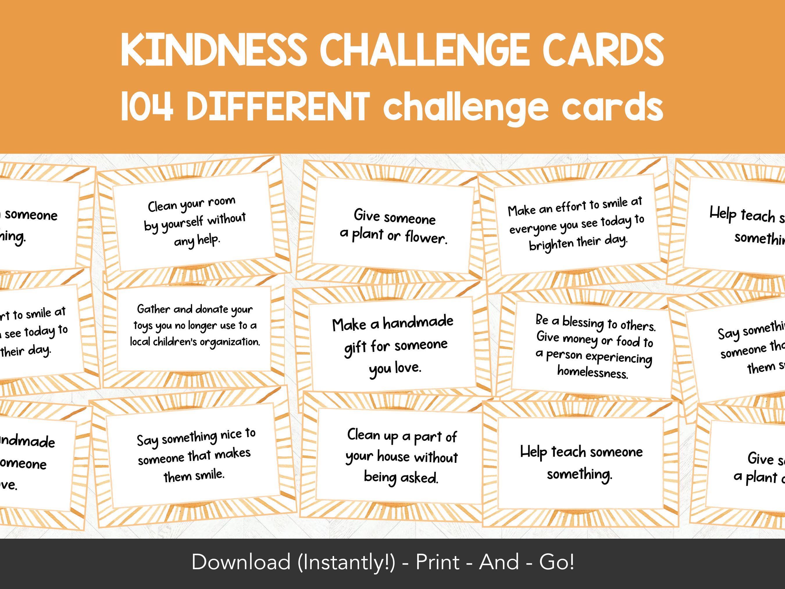 Kindness Cards for Kids Printable, Community Service Activities, Random ...