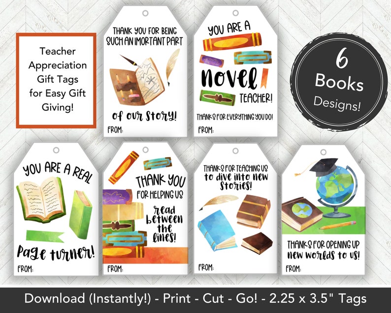 End of Year Teacher Bookmark Gift Tag Teacher Gift Bookmark - Etsy