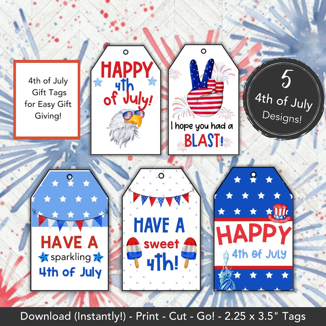 Printable 4th of July Gift Tag for Neighbors, Employees, Students, or ...