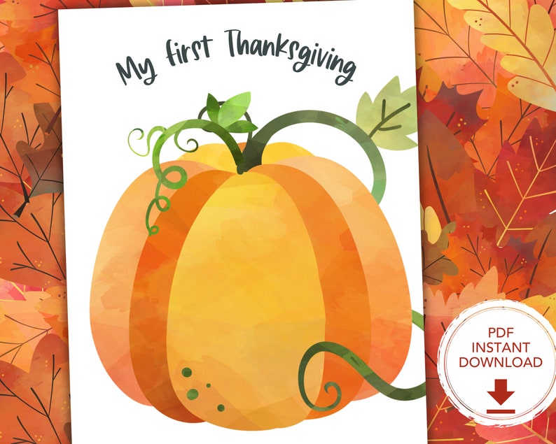 Fall Handprint Art Thanksgiving Printable Handprint Art - Etsy