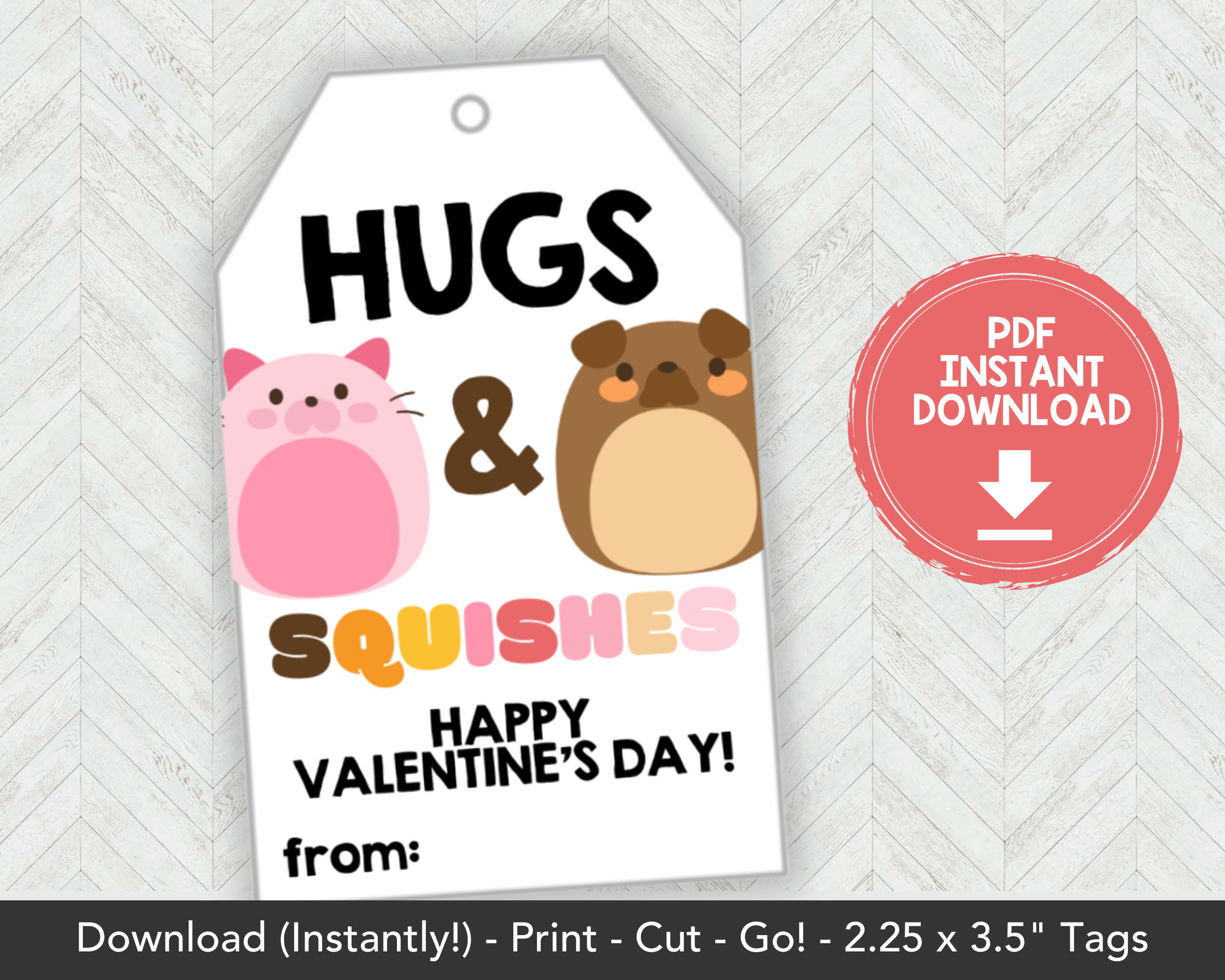 Printable Mochi Squishy Valentines Card Squishies Valentine - Etsy