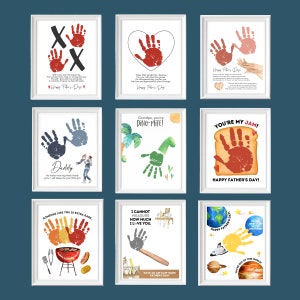 Fathers Day Printable Craft for Kids & Toddlers, Fathers Day Handprint ...