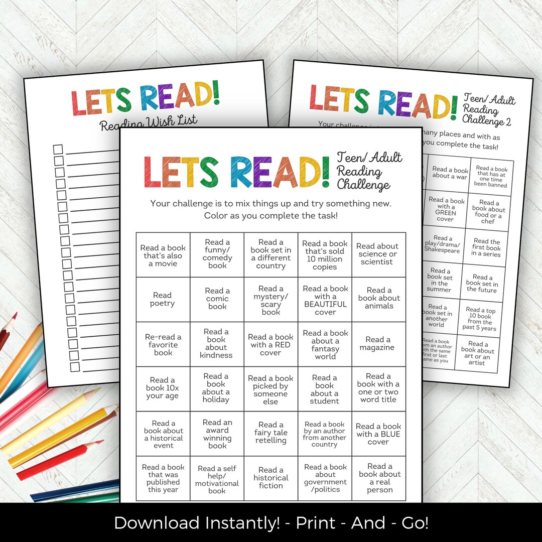 Teen Book Challenge, Summer Reading Challenge, Adult and Teen Reading ...