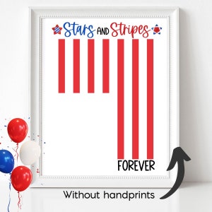 Stars & Stripes 4th of July Handprint Art, Fourth of July Handprint ...