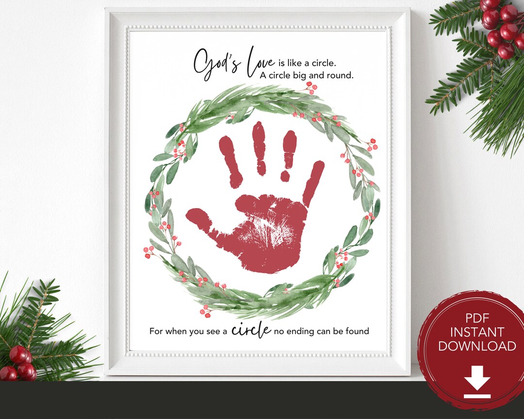 Scripture Handprint Christmas Craft DIY Baby's First - Etsy