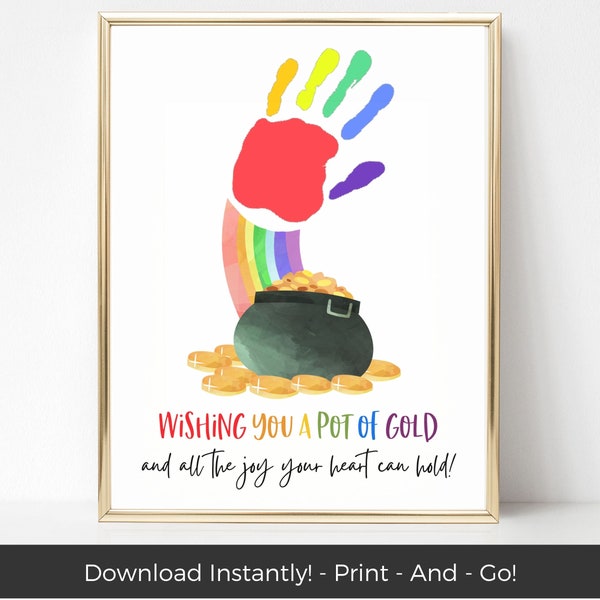 Pot of Gold Handprint - Etsy