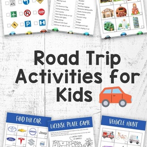 Road Trip Printable Kids Activity, Road Trip Games for Kids, Summer Car ...