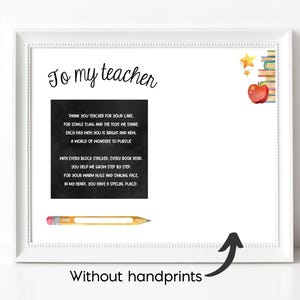 Teacher Appreciation Handprint Art Poem, Teacher Thank You Card From ...