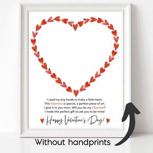 Printable Handprint Art for Kids, Valentine Preschool Activities ...