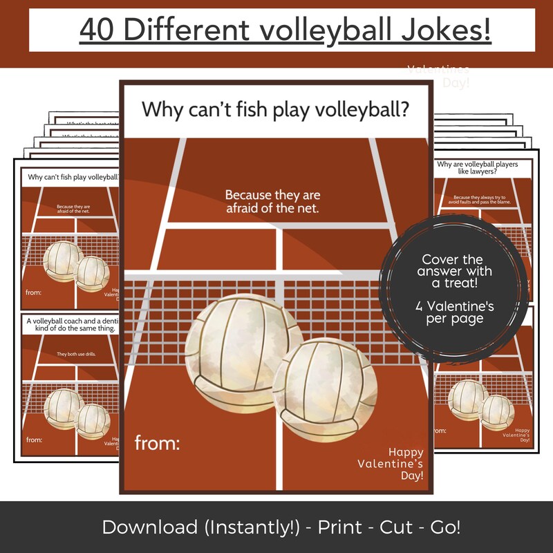 Volleyball Valentine - Etsy