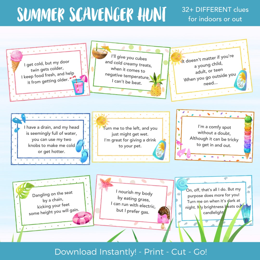 Summer Scavenger Hunt, Outdoor Games for Kids, Kids Activity Ideas ...