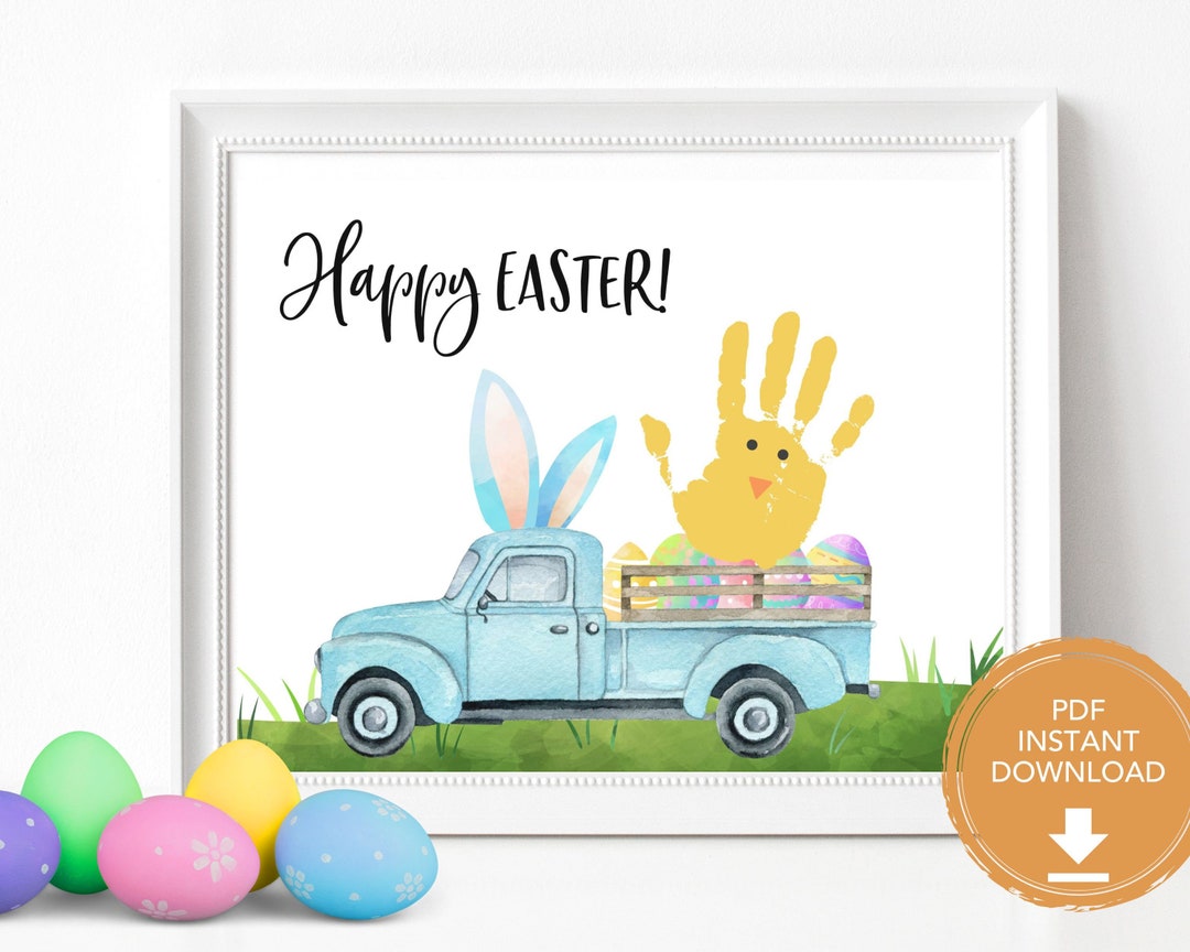 Easter Handprint Craft for Kids Easter Printable Handprint Art, Toddler ...