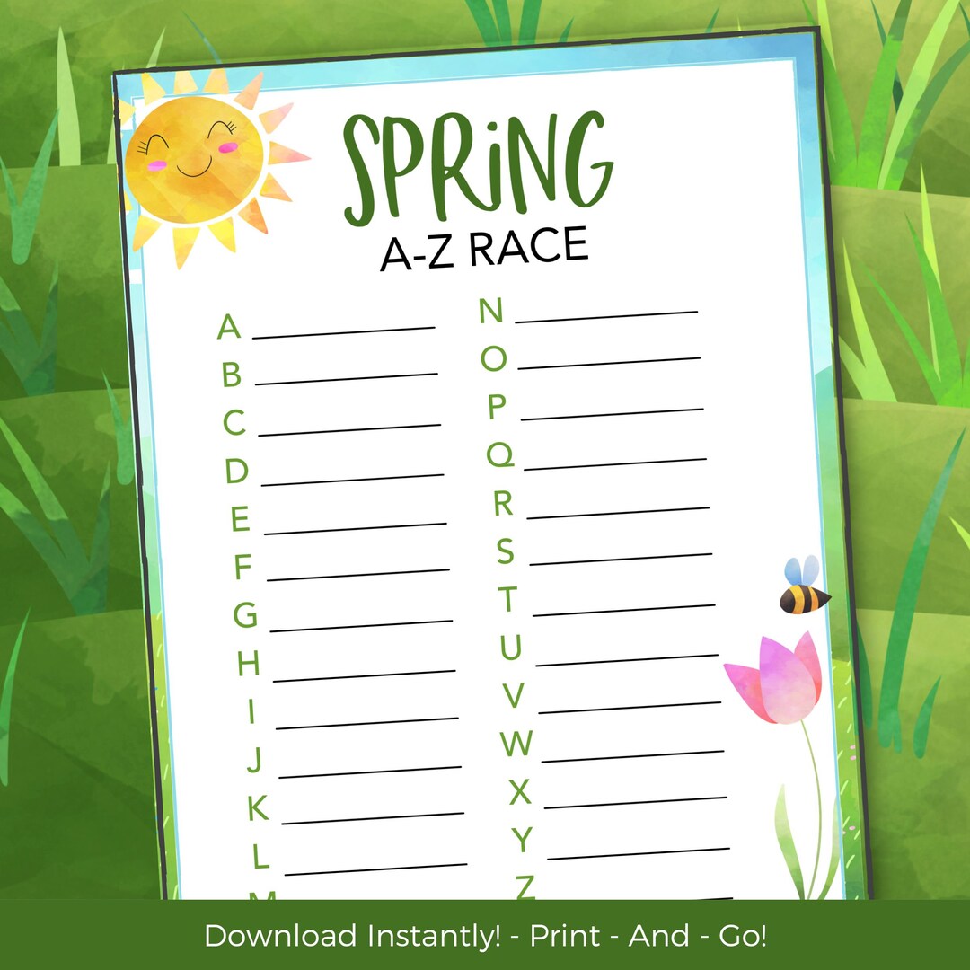A to Z Spring Game, Fun Easter Spring Game for Kids Family Office ...