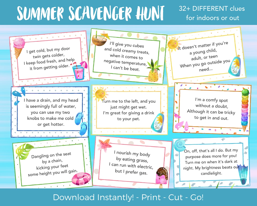 Summer Scavenger Hunt, Outdoor Games for Kids, Kids Activity Ideas ...