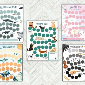 Big Bundle Kids Reward Chart Printable Sticker Chart for - Etsy