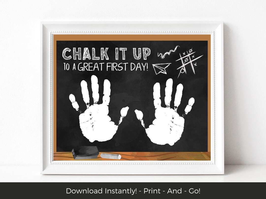 First Day of School Handprint Craft, Back to School First Week ...