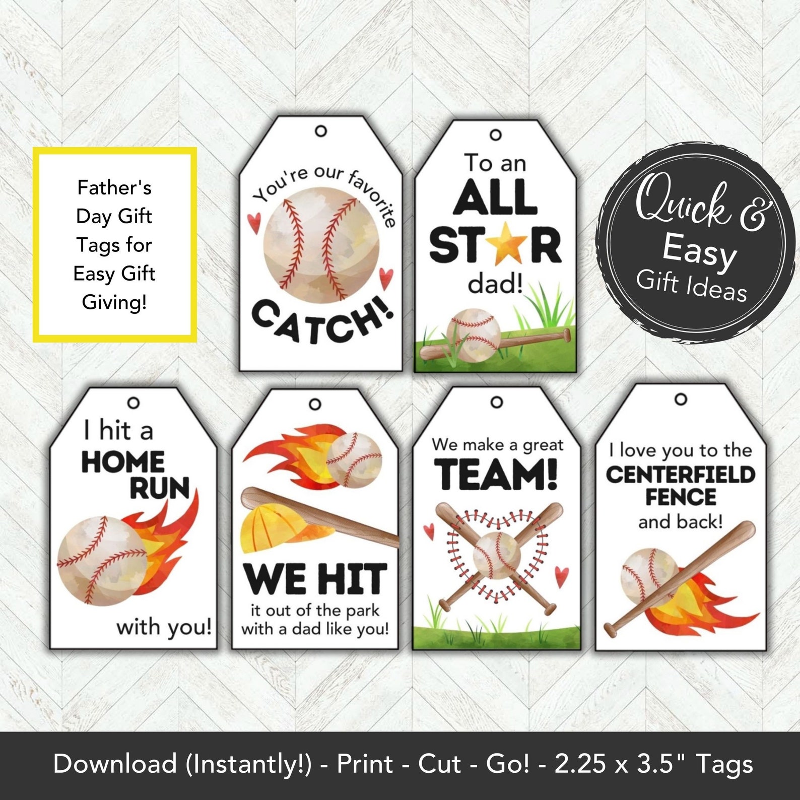 Printable Fathers Day Gift Tag, Fathers Day Printable Gift Tags, 1st ...