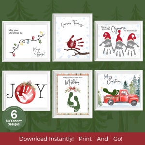 Christmas Handprint Craft Bundle, Handprint Art Christmas Crafts for ...