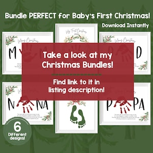 Christmas Handprint Craft Bundle, My First Christmas, Handprint Art ...