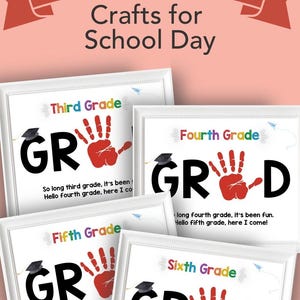 Preschool Graduation Craft, PK3 Grad Last Day of School Handprint Craft ...