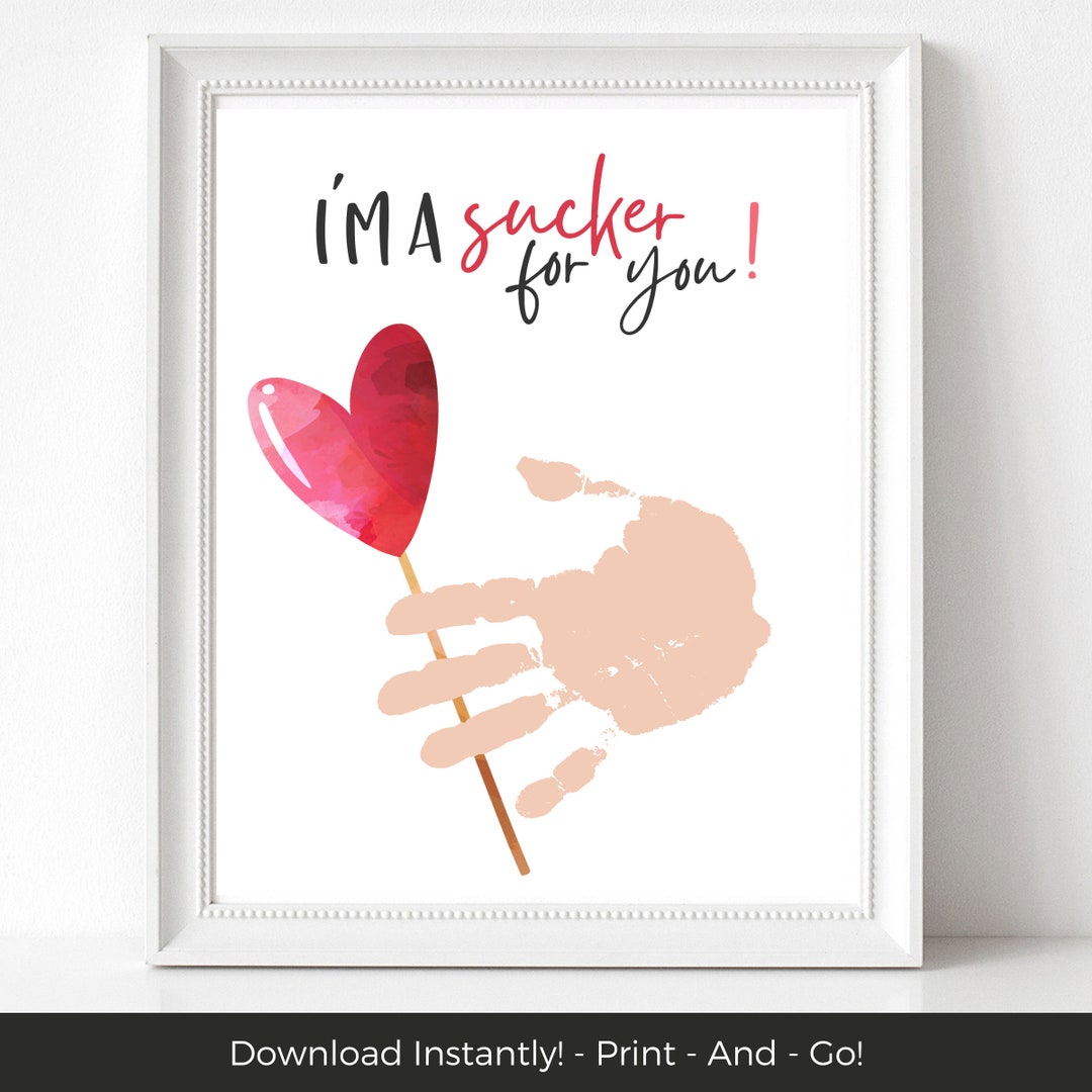 Printable Handprint Art, Toddler Crafts for Kids Art, Valentines ...