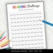 Book Reading Challenge Printable, 100 Book Challenge, Reading Tracker ...