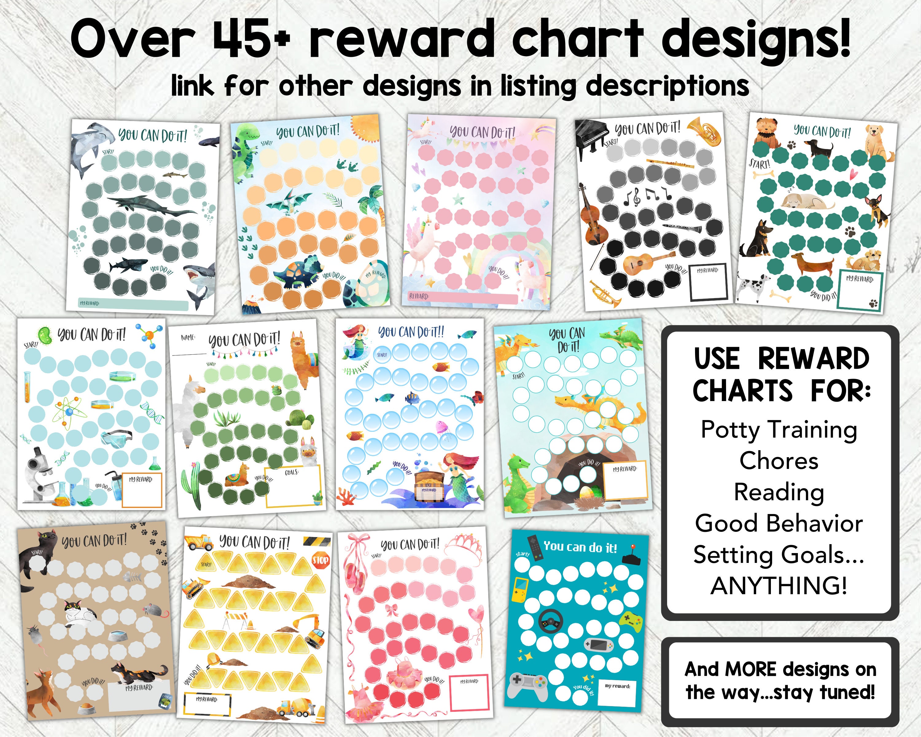 Dinosaur Reward Chart for Kids Behavior Chart Printable Chore - Etsy