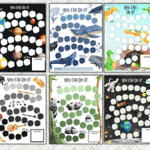 Bundle 'boy' Themed Kids Reward Chart Printable - Etsy