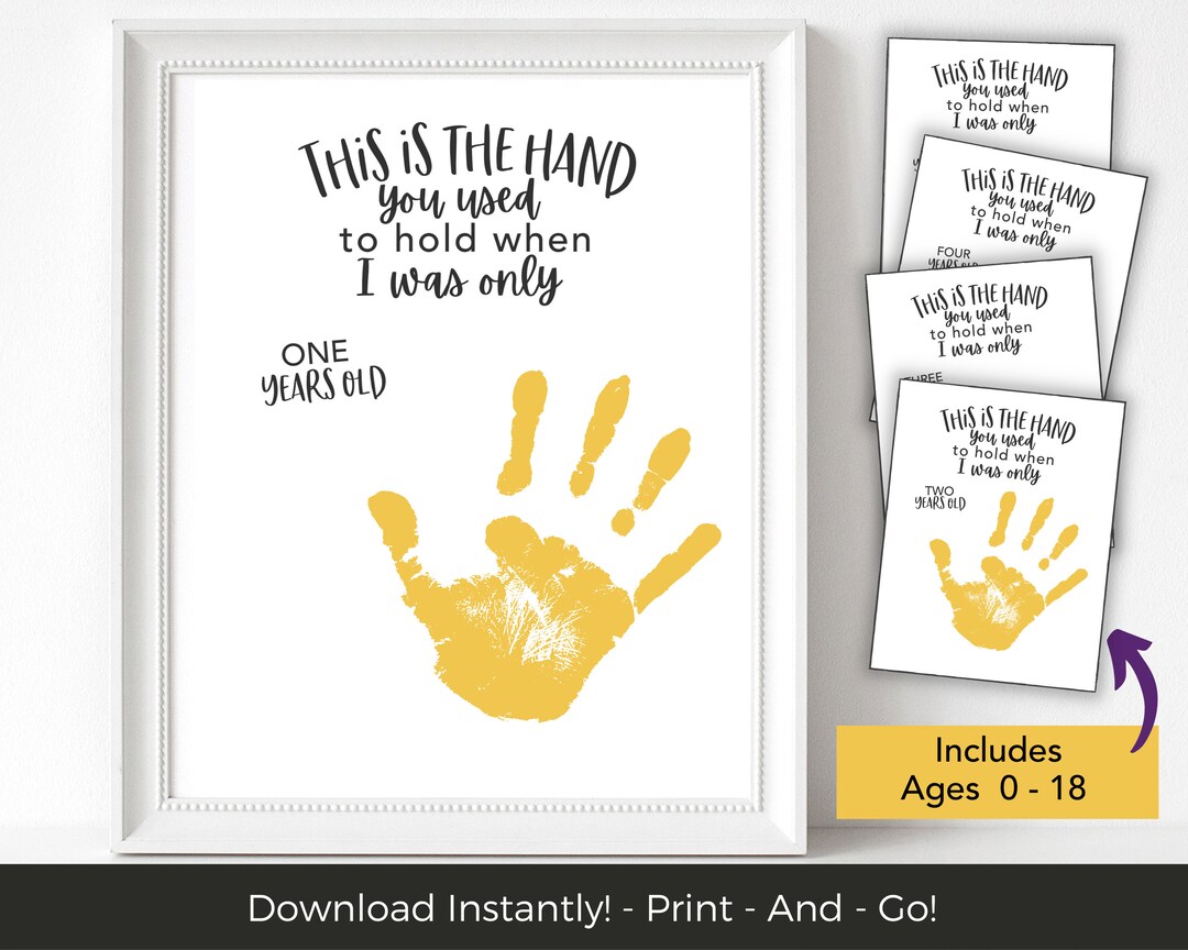 Handprint Art Memories Printable, Handprint Craft Keepsake Book, School ...