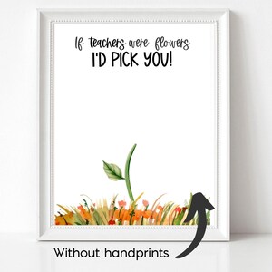 Teacher Appreciation Handprint Art for Kids, Teacher Thank You Gift ...