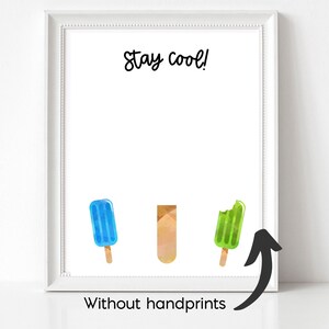 Popsicle Art, Summer Handprint Art, Printable Handprint Craft Ice Cream ...