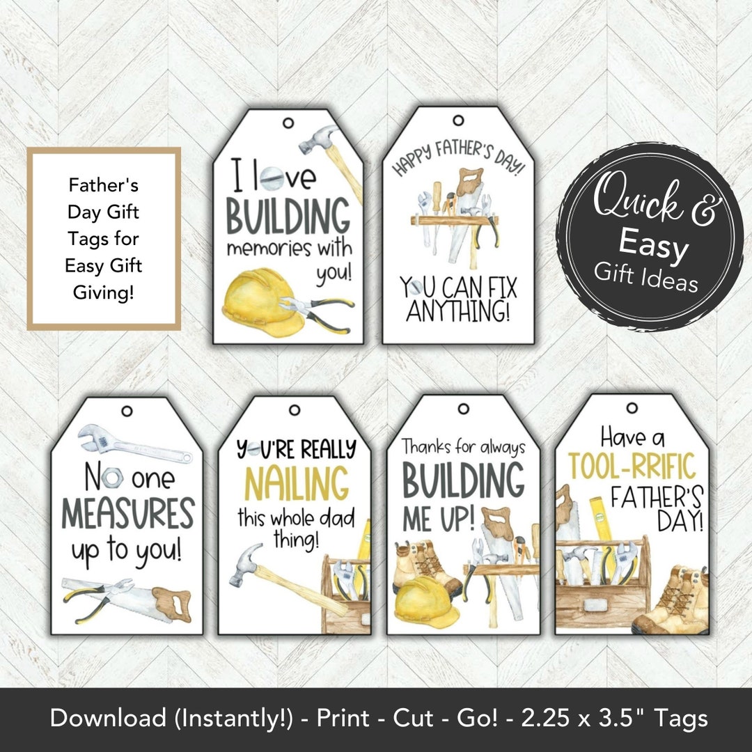 Fathers Day Printable Gift Tag, Fathers Day Gift From Kids Printable ...