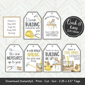 Fathers Day Printable Gift Tag, Fathers Day Gift From Kids Printable ...