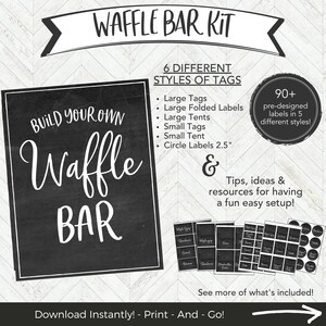 Waffle Bar, Waffle Sign for Wedding, Birthday, Baby Shower, Printable ...