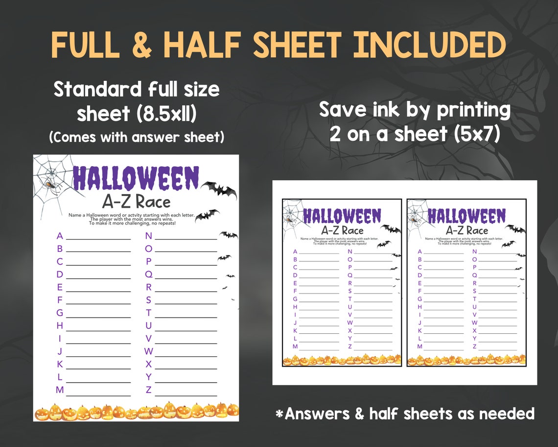 Printable Halloween Games Bundle Halloween Bundle Halloween - Etsy