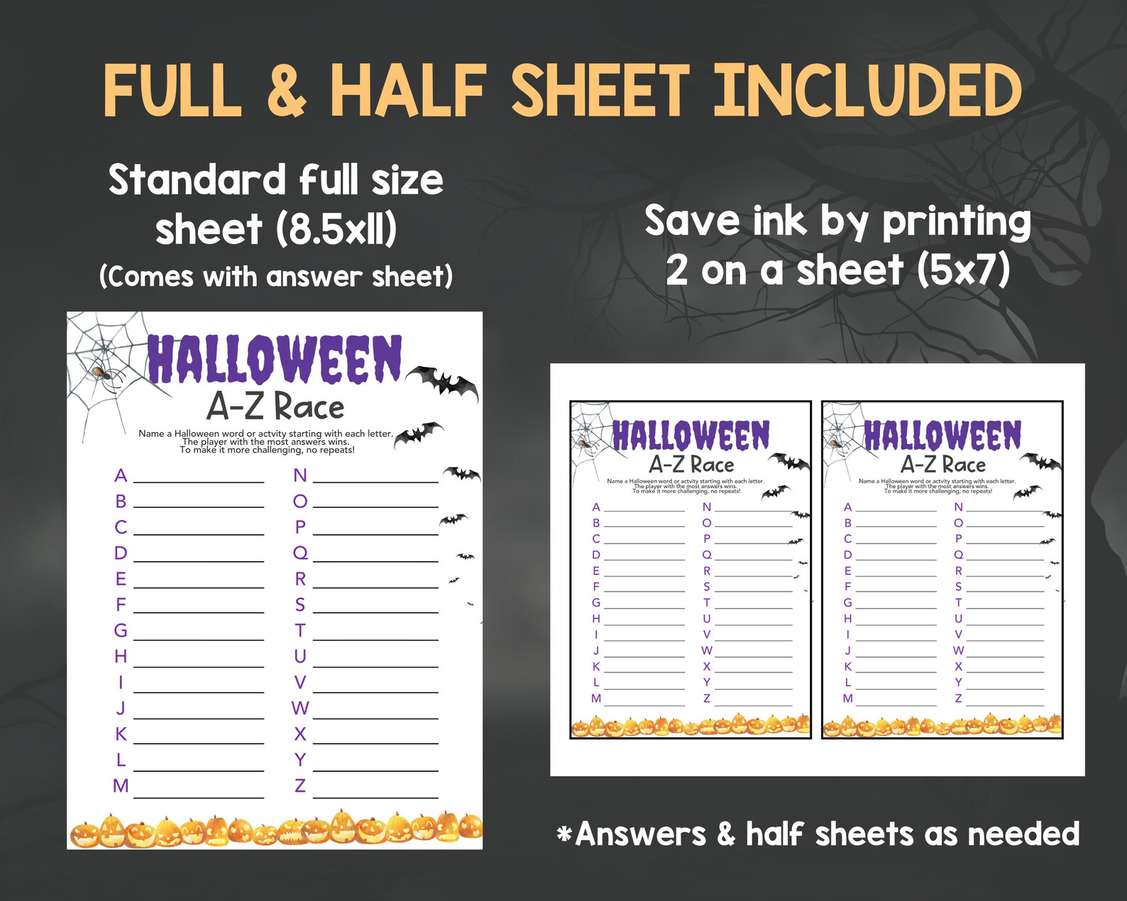 Printable Halloween Games Bundle Halloween Bundle Halloween - Etsy