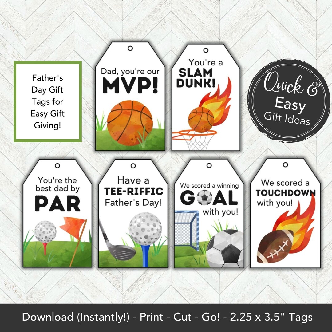 Printable Fathers Day Gift Tag, Fathers Day Printable Gift Tags, First ...
