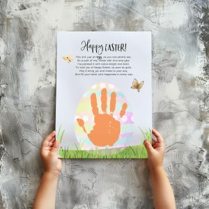Printable Easter Handprint Craft Ideas, Handprint Art Template ...